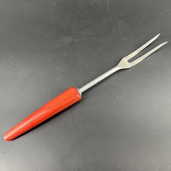 Storage & Organization | Vintage Bakelite Meat Fork Red Bullet Handle ...